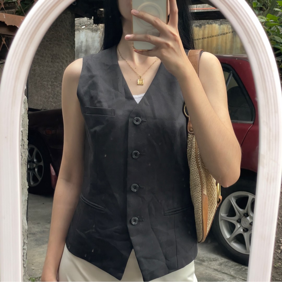 [SOLD] ASAHI Gorgeous Vintage Old Money Vest Button Down Dark Green ...