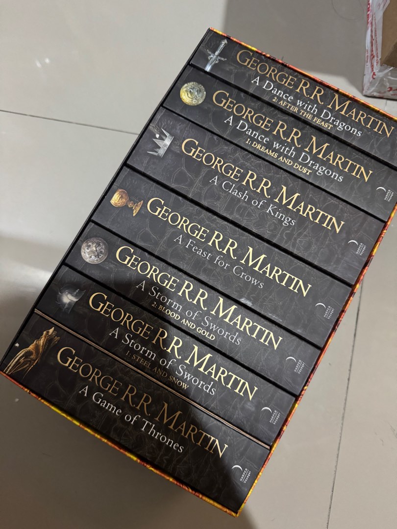 GOT -Game of Thrones book set (includes Map), Hobbies & Toys, Books ...