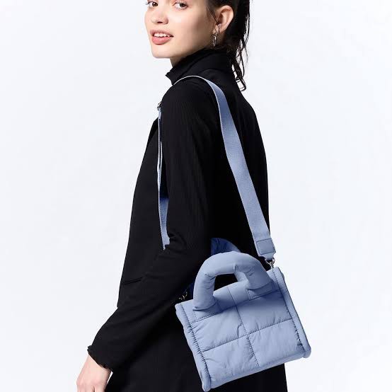 GU MINI PUFFER BAG - BLUE, Women's Fashion, Bags & Wallets, Cross-body ...