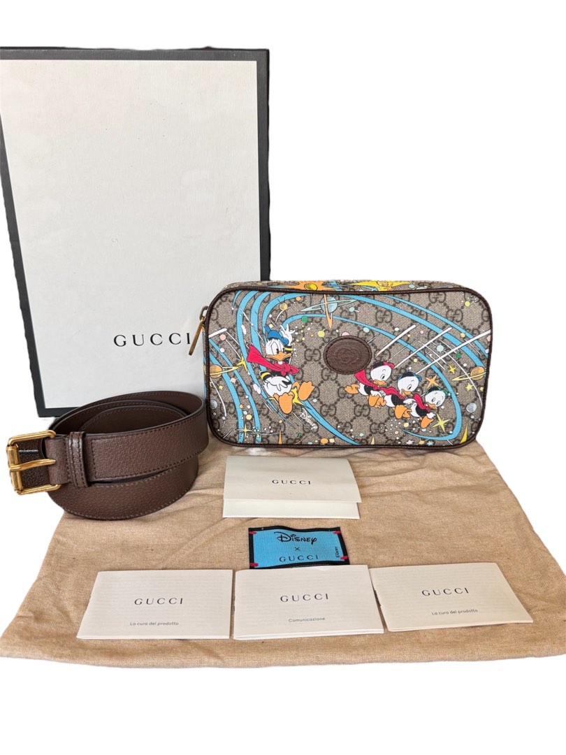 GUCCI x DISNEY DONALD DUCK BELT BAG, Luxury, Bags & Wallets on Carousell
