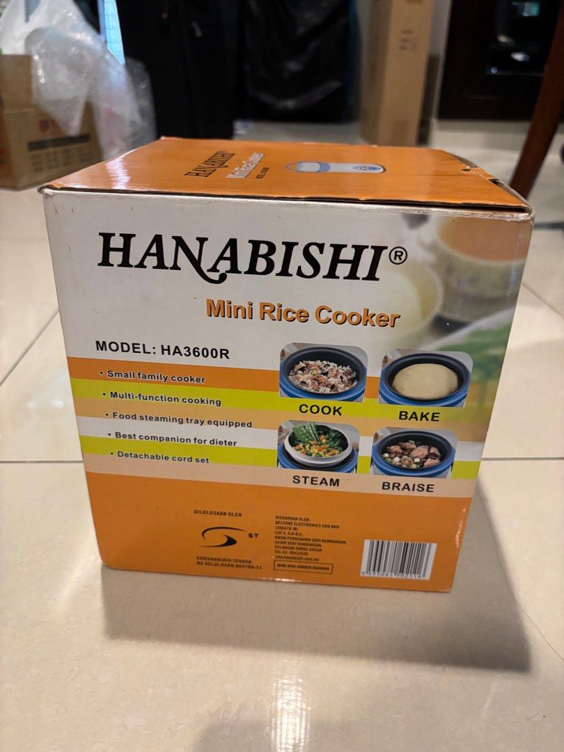 Hanabishi Mini Rice Cooker, TV & Home Appliances, Kitchen Appliances ...