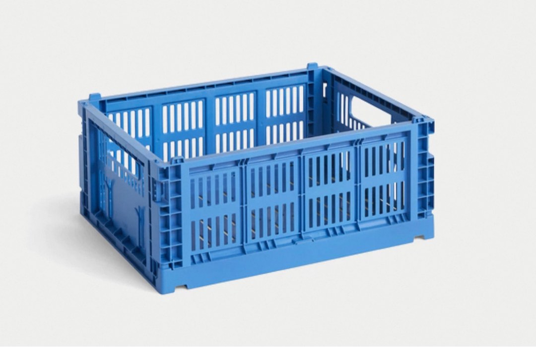 HAY crates medium - electric blue, Furniture & Home Living, Home ...