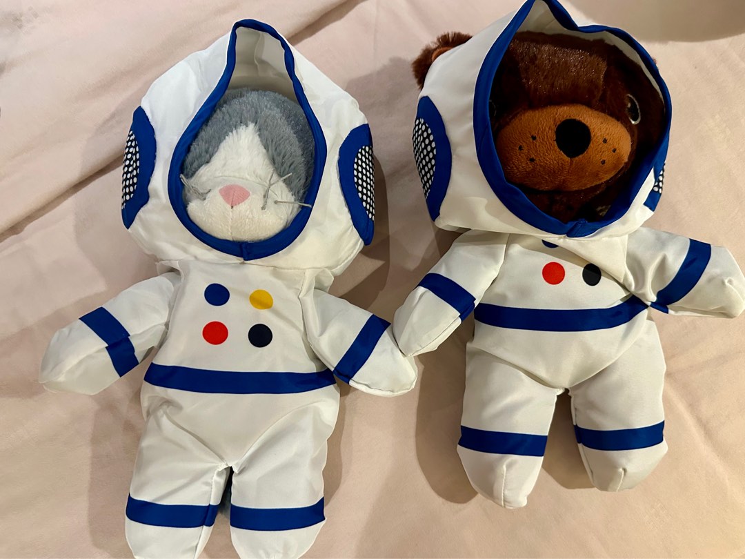 (unused) IKEA Teddy Bear Cat Soft Toy Astronaut (1 Pair), Hobbies ...