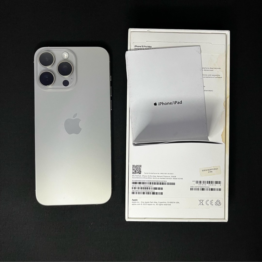 iPhone 15 Pro Max 256GB Natural Titanium ex iBox Good Condition ...
