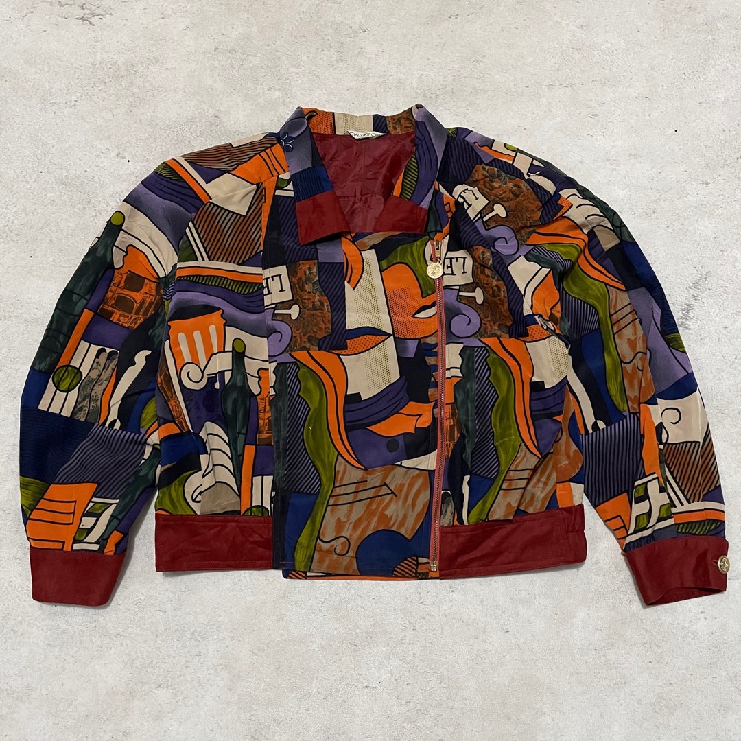 VINTAGE JACKET / ART FULL PRINT JACKET / BOMBER / VARSITY / OUTER ...