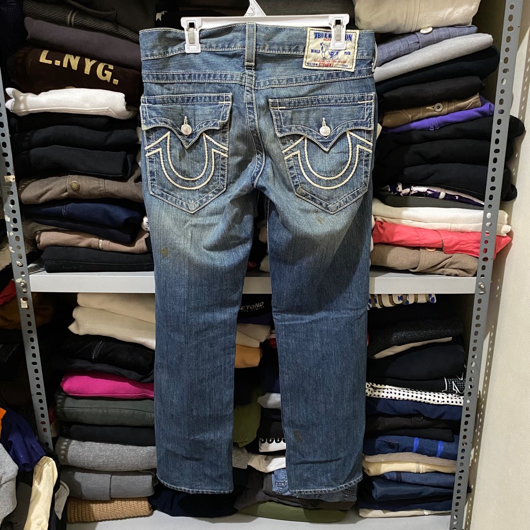 Jeans true religion, Fesyen Pria, Pakaian , Bawahan di Carousell