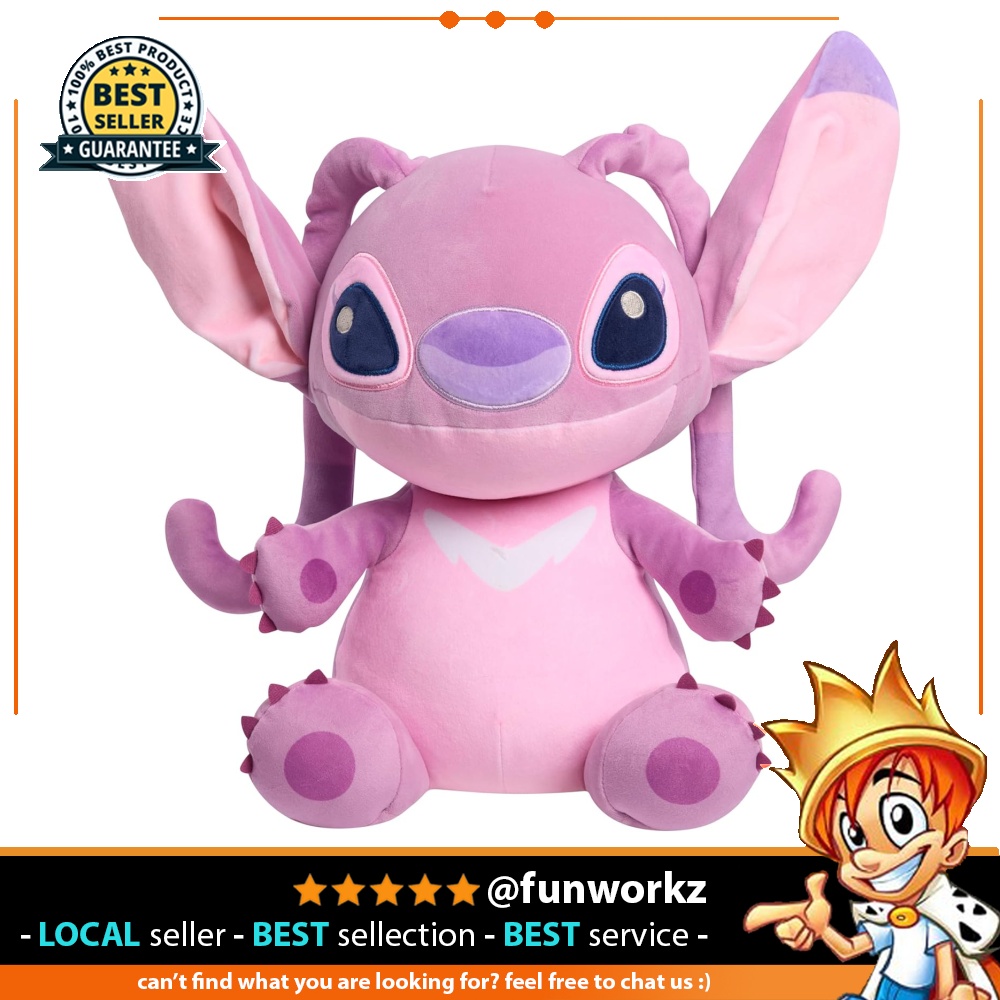 Just Play Disney Stitch Weighted Comfort Plush - Angel, Kids Toys for ...