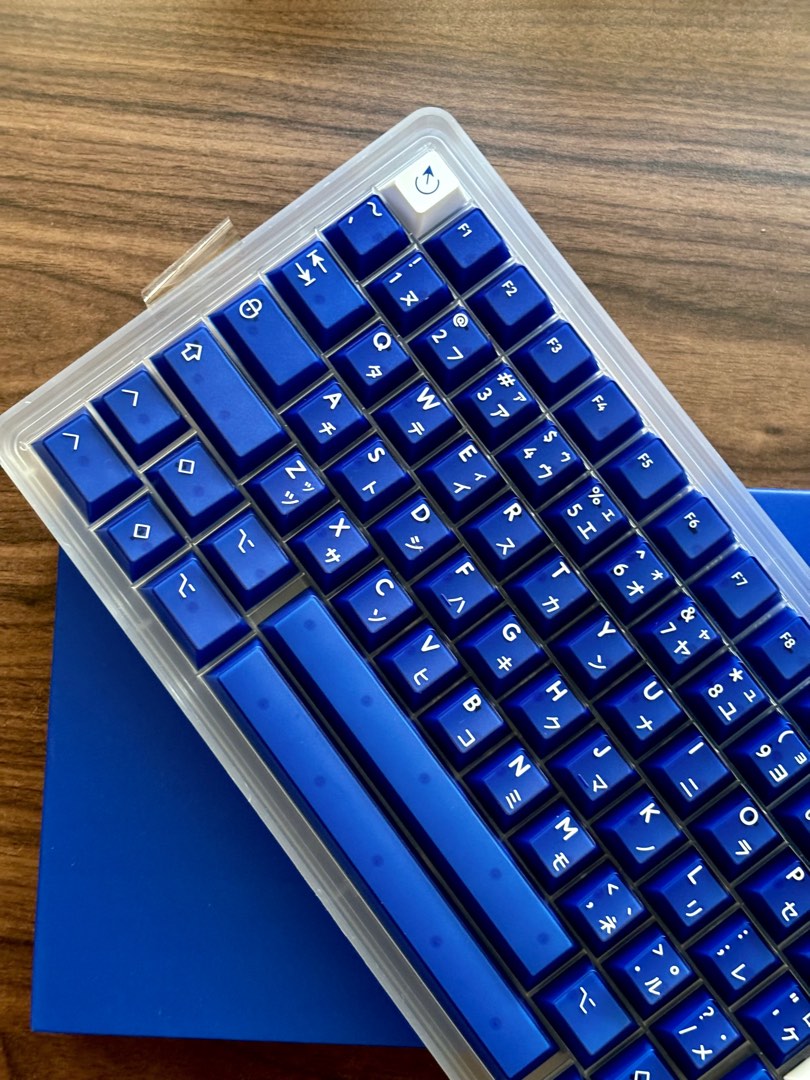 PBTFANS Keycap Doubleshot KLEIN BLUE Minimalist Mechanical Keyboard ...