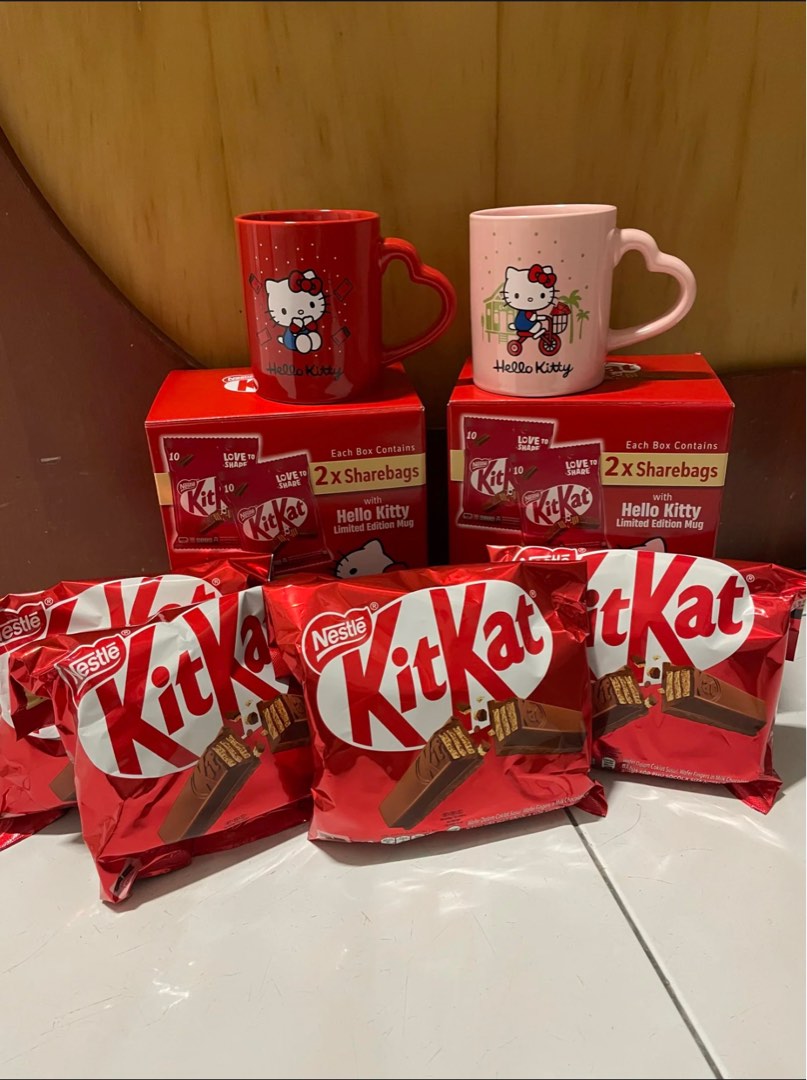 Hello kitty mug x kitkat ( limited edition) , Hobbies & Toys ...