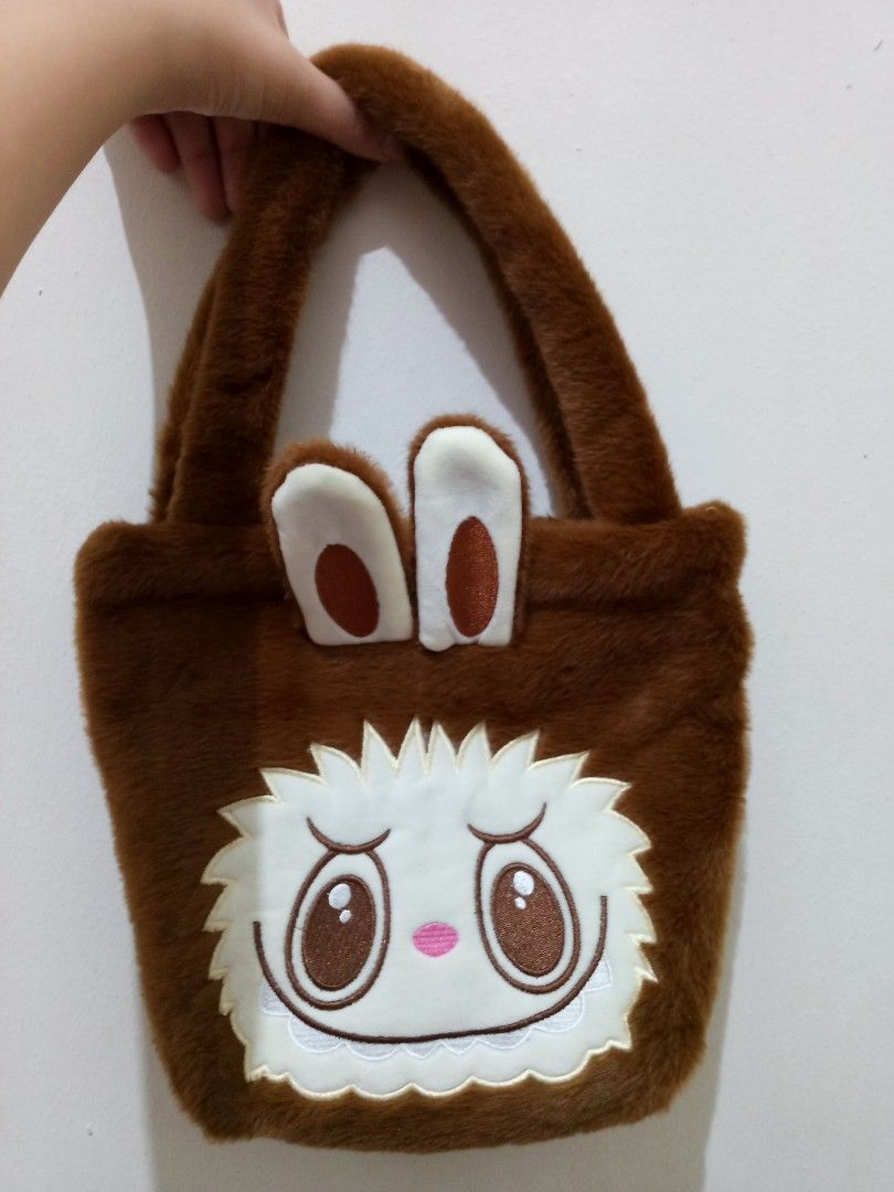 Labubu Dark Brown Secret Color Children's Handbag Fur Carrier Bag The ...