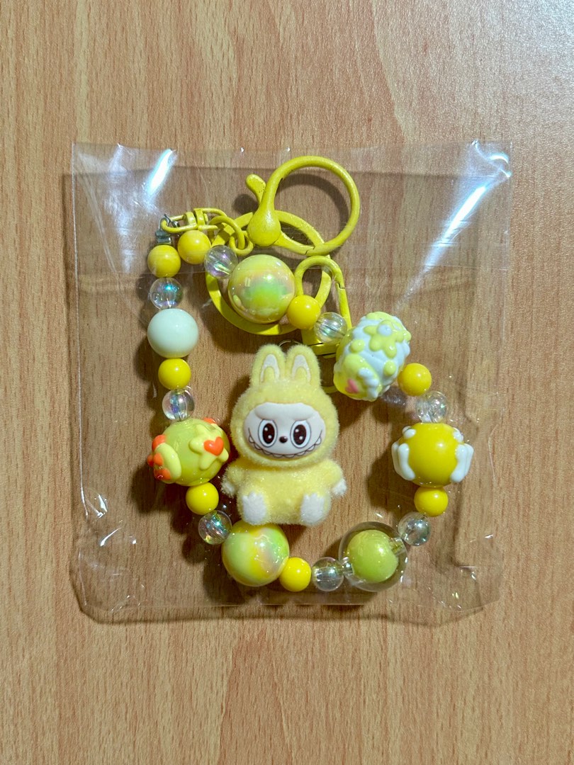 Labubu Keychain (yellow), Hobbies & Toys, Memorabilia & Collectibles ...