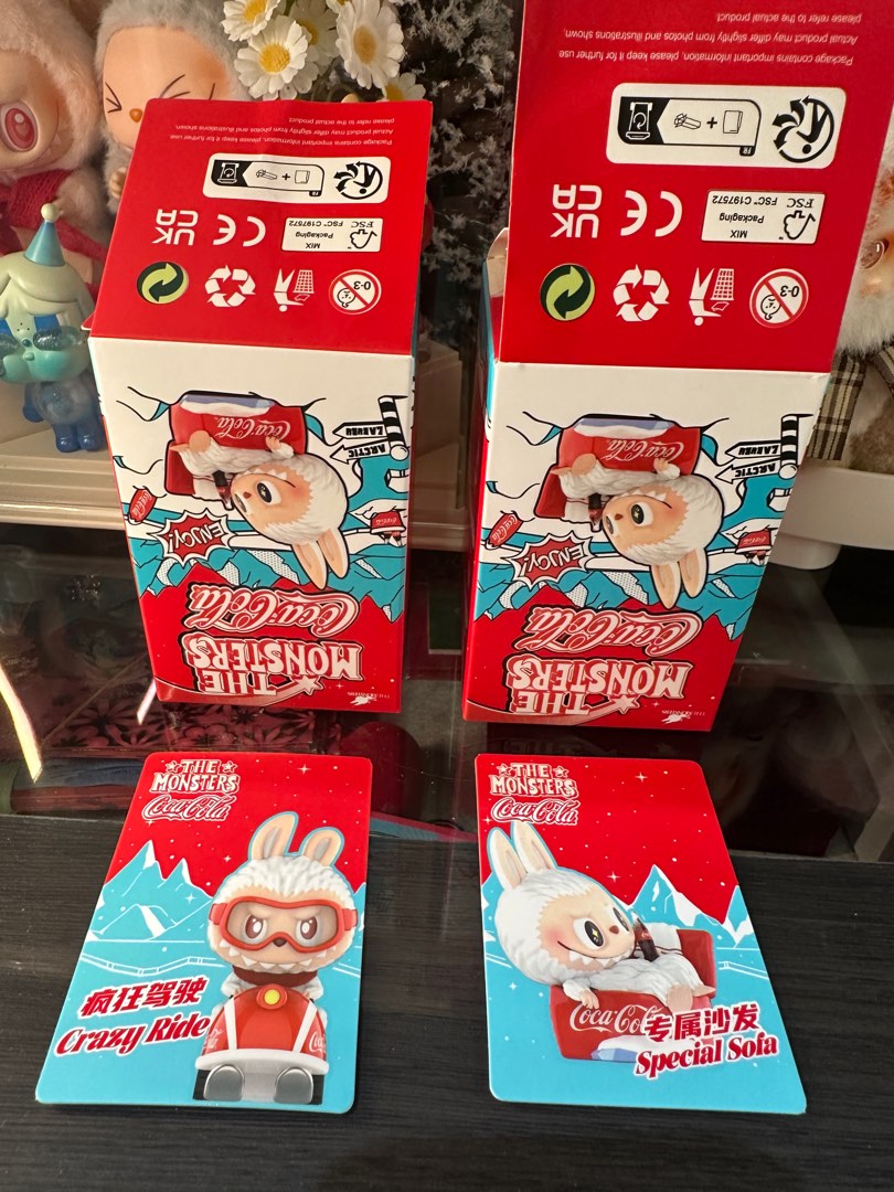 Labubu the monsters - coca cola crazy rider/sofa seat, Hobbies & Toys ...