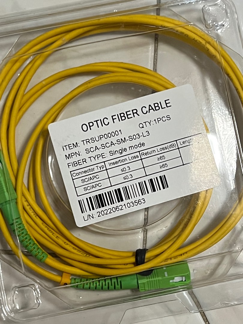 LAN + Optic Fiber Cables, Computers & Tech, Parts & Accessories, Cables ...