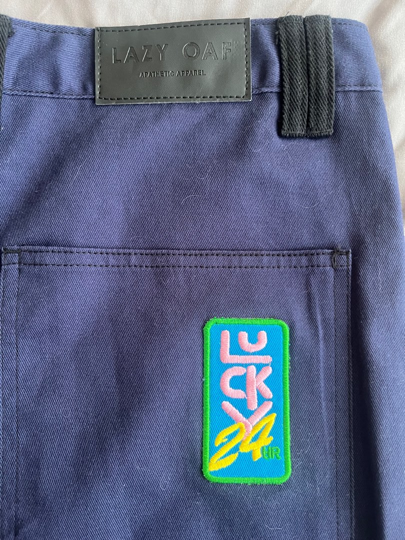 Lazy Oaf x Sailey Lucky 24 Navy Work Pants, Men's Fashion, Bottoms ...