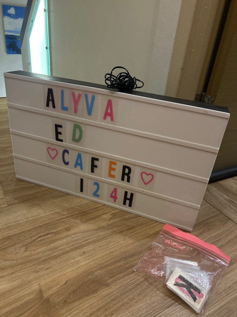 LED birthday poster banner board (can customise), Hobbies & Toys ...