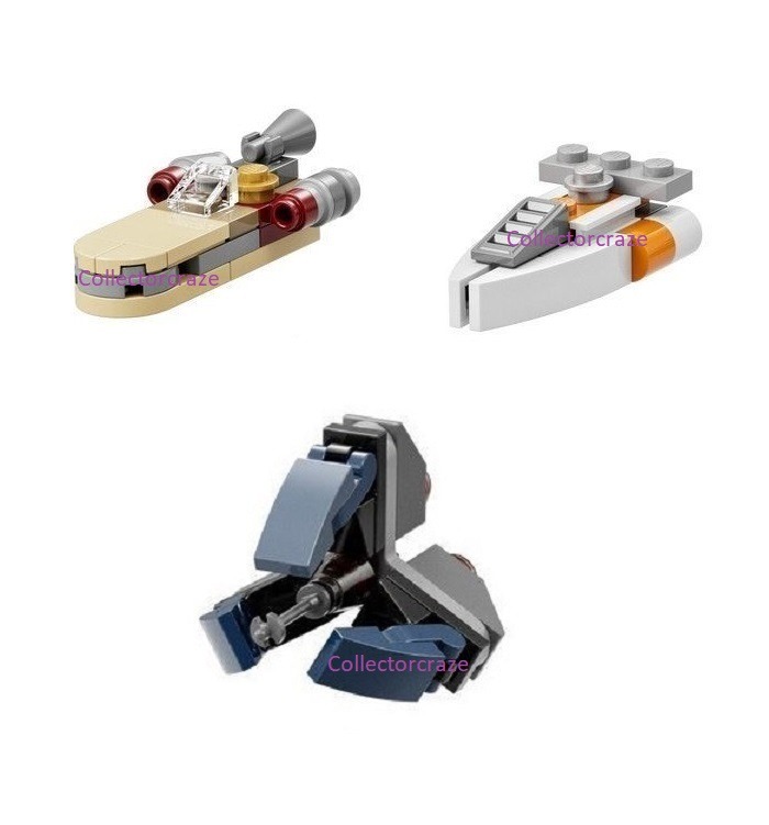 LEGO® STAR WARS™ MINI/MICRO MODEL LOT/BUNDLE of 3pcs Luke's Landspeeder ...