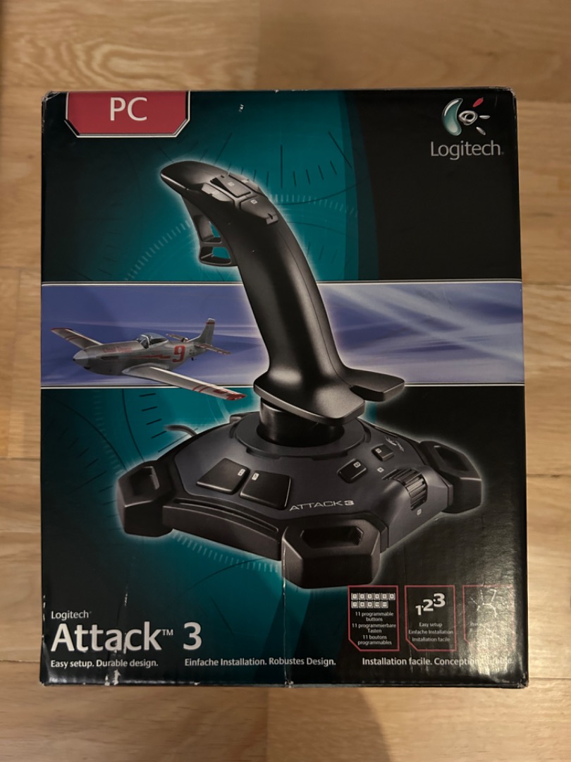 Logitech Attack 3 Joystick for PC, Video Gaming, Gaming Accessories ...