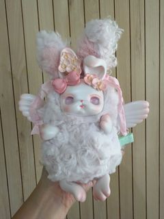 Baby three bb3 Miye Cafe pink bunny popmart blindbox Plush toy pendant ...