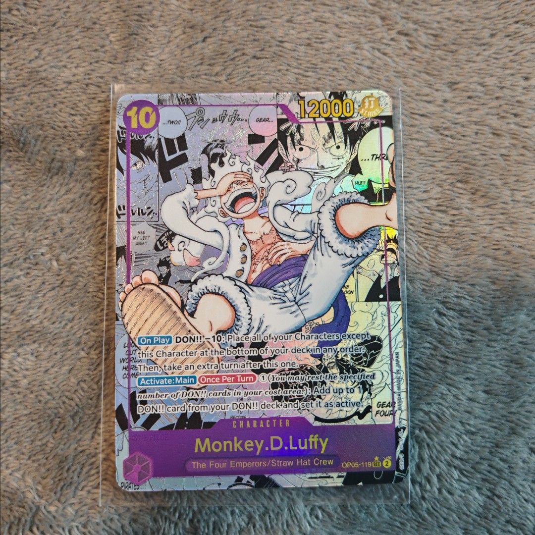 Manga Luffy Gear 5 Nika English ONE PIECE TCG OP05 PRB-01, Hobbies ...