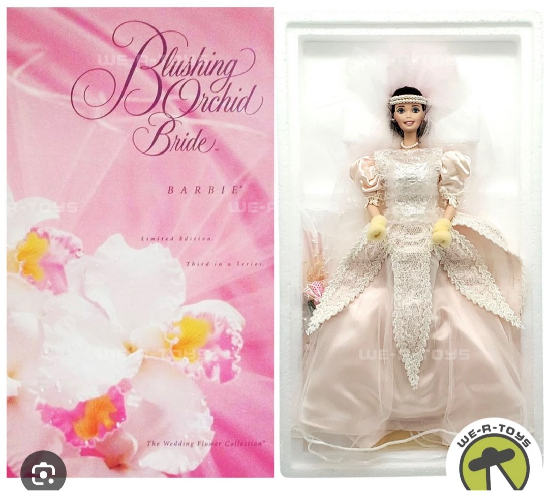 Mattel Blushing Orchid Bride Porcelain Barbie Doll, Hobbies & Toys, Toys & Games on Carousell