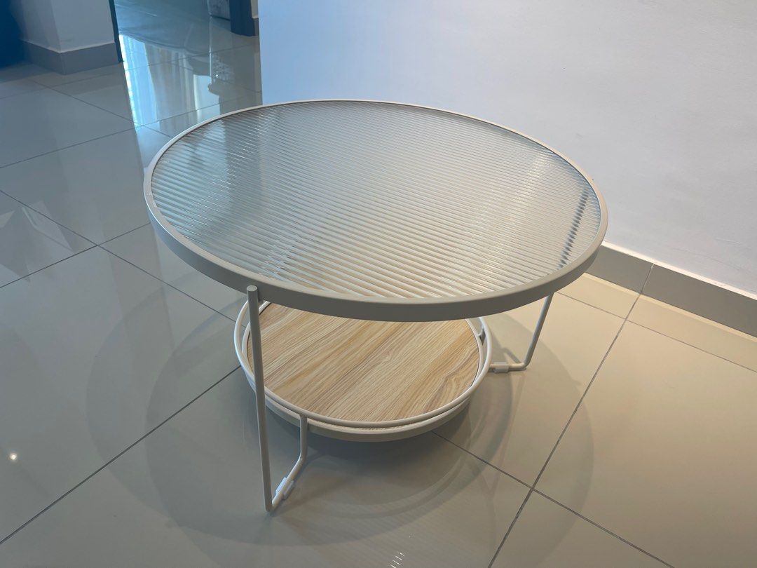 Morden Coffee table with glass table surface, Furniture & Home Living ...