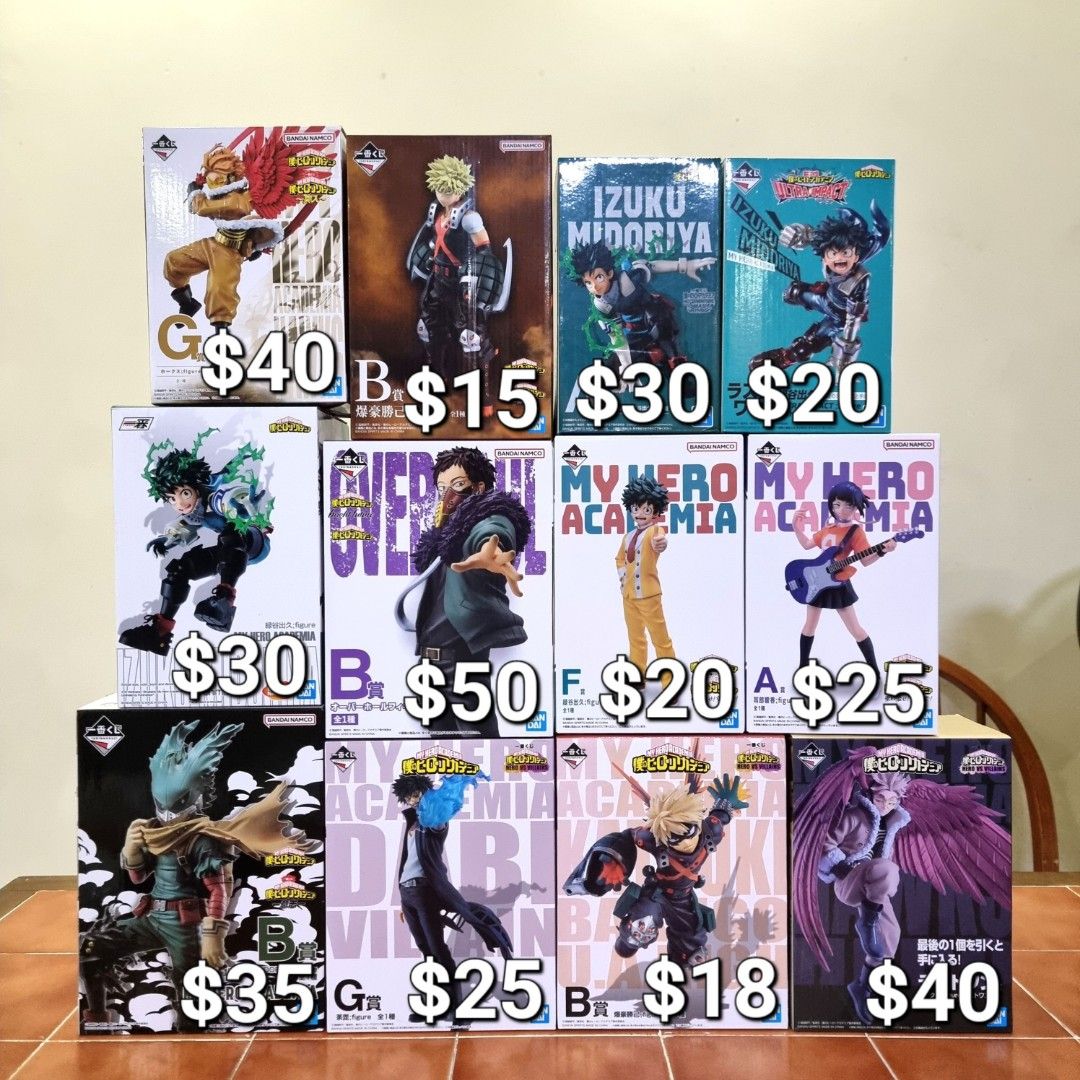 My Hero Academi Ichiban Kuji - Midoriya, Bakugo, Hawks, Dabi, Jiro ...