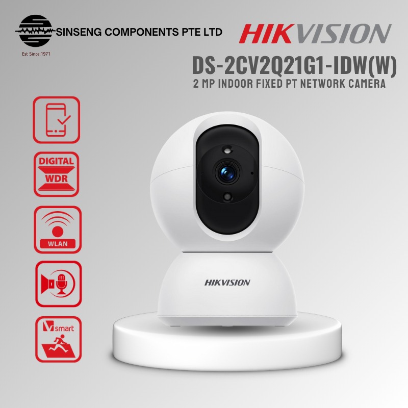 Hikvision Q1 Wifi Wireless Pan Tilt Zoom PT CCTV IP Camera with Two-Way ...