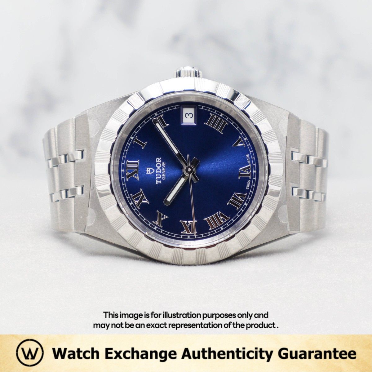 New Jan 2025 Tudor Royal Bracelet 28400 Blue Roman Dial Z12137, Luxury ...