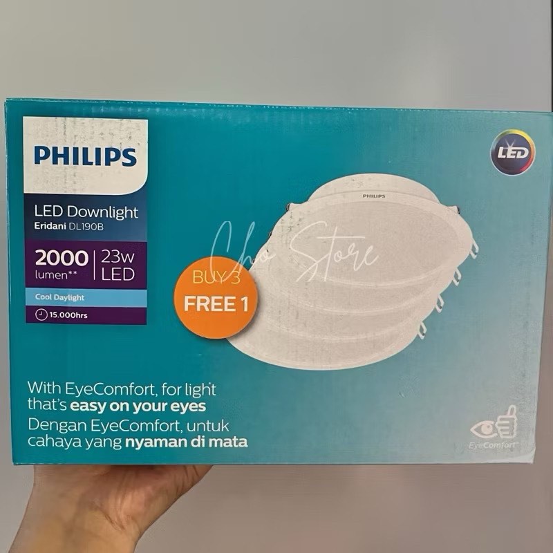 [NEW ORIGINAL] Philips Lampu Panel Downlight Eridani Multipack DL190B ...
