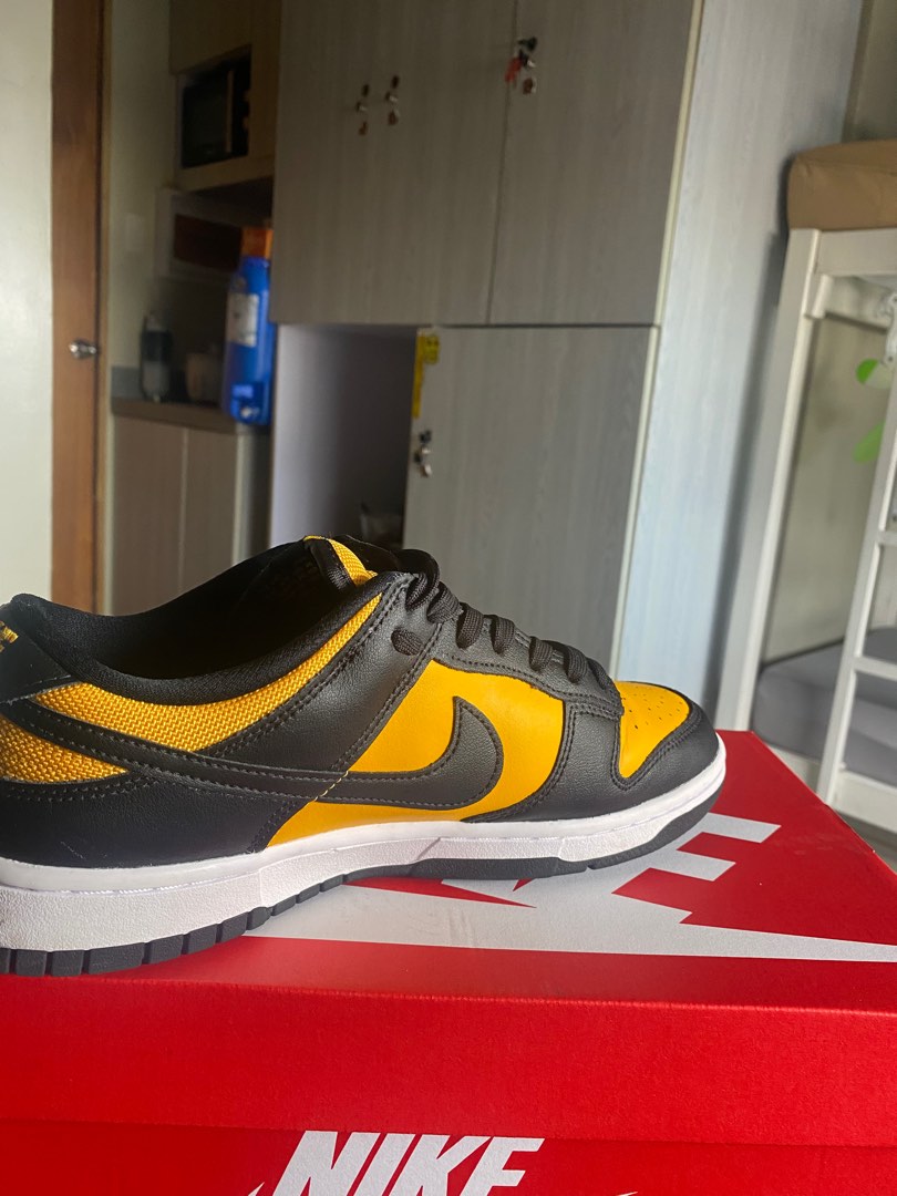 Nike Dunk Low (University black and yellow), Men's Fashion, Footwear ...