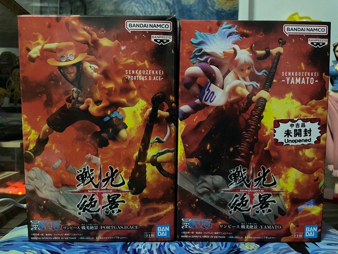 One Piece Action Figure - Senkouzekkei Yamato and Portgas D. Ace / Bandai, Hobbies & Toys, Toys ...