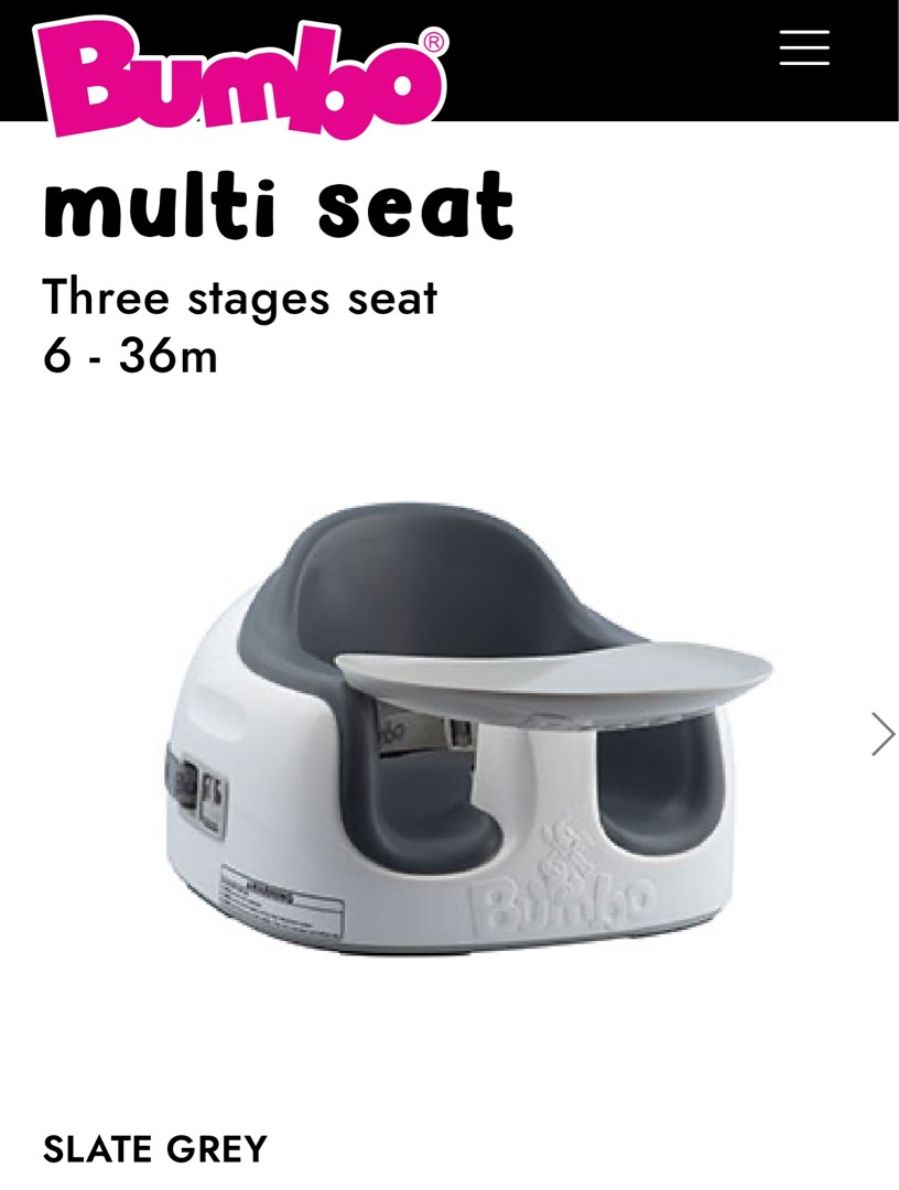 Original Bumbo Baby Multi Seat (Grey), Babies & Kids, Baby Nursery ...