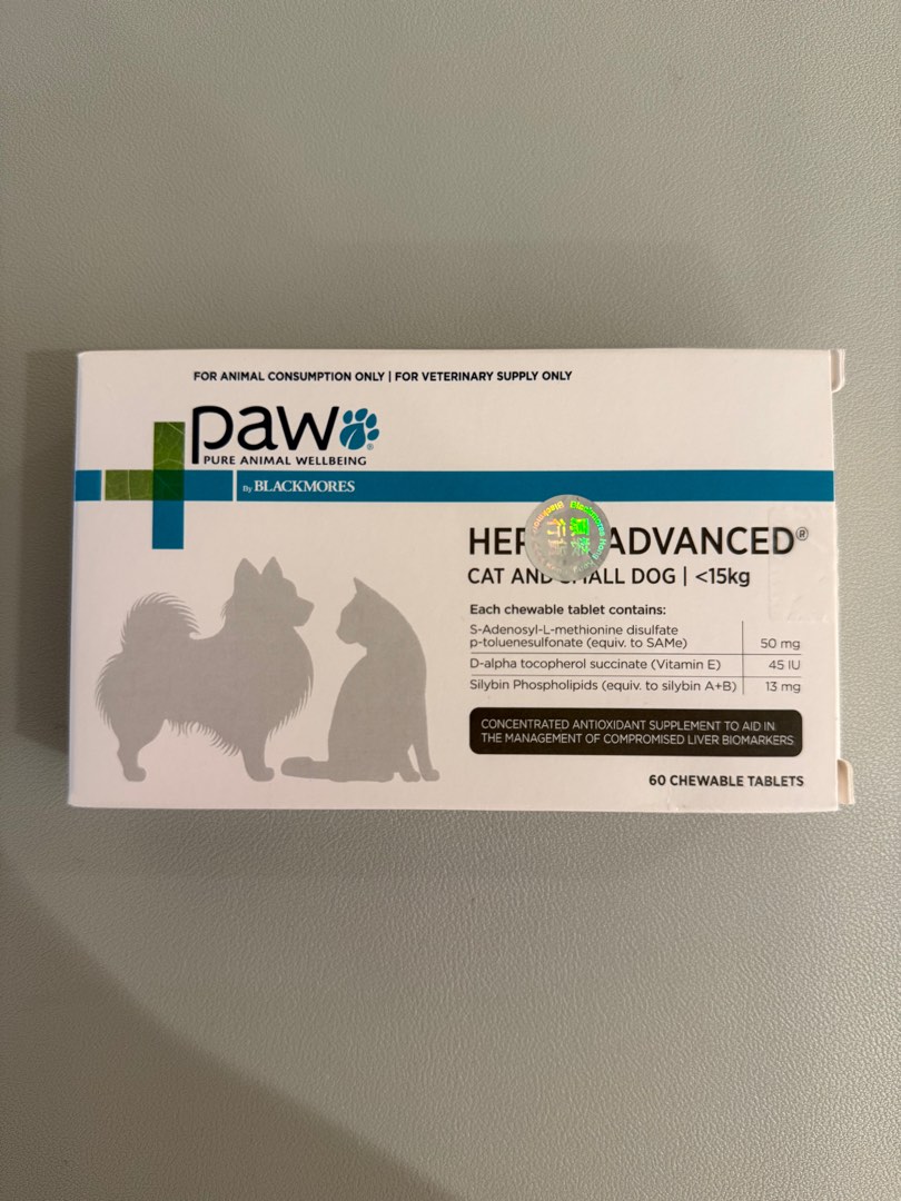Paw By Blackmores Paw Hepatoadvanced 肝臟補充劑, 寵物用品, 寵物健康與美容 - Carousell