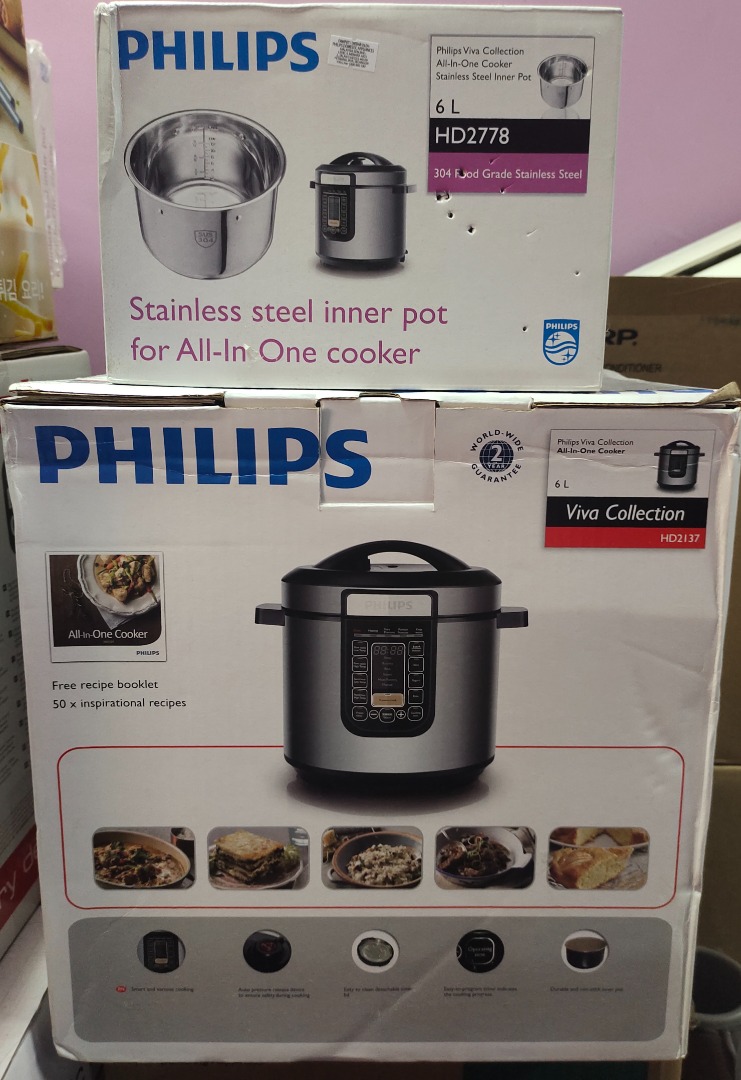 PHILIPS VIVA COLLECTION MULTI COOKER (6 liter), TV & Home Appliances ...