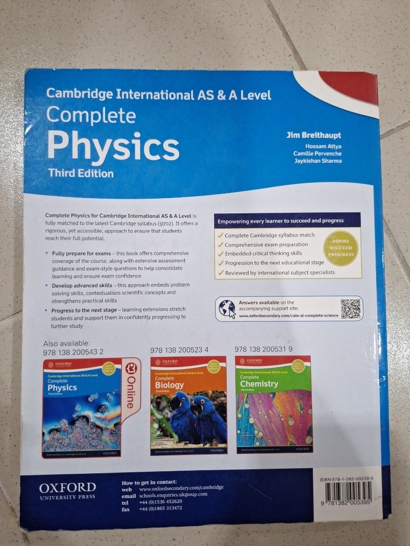 Physics Third Edition for Cambridge AS & A Level, Hobbies & Toys, Books ...