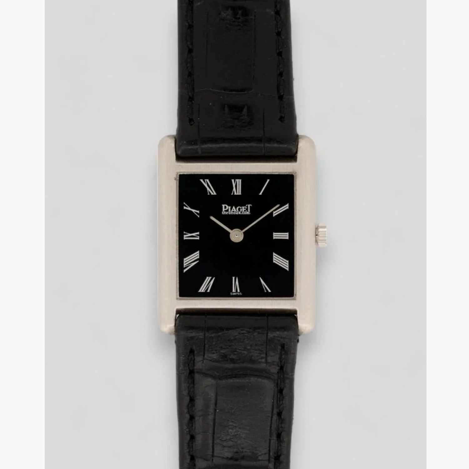 Piaget Tank 4082 White Gold Black Roman Dial Watch Cartier, Luxury ...