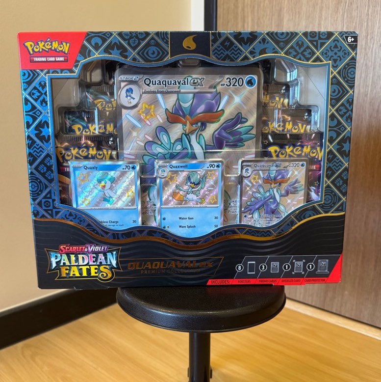 Pokemon Paldean Fates Quaquaval Ex Premium Collection, Hobbies & Toys ...