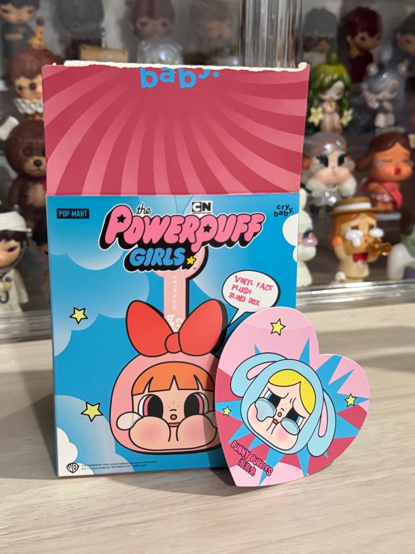 PopMart Crybaby Powerpuff Girls Plush Pendant - Bubby Bubbles, Hobbies ...