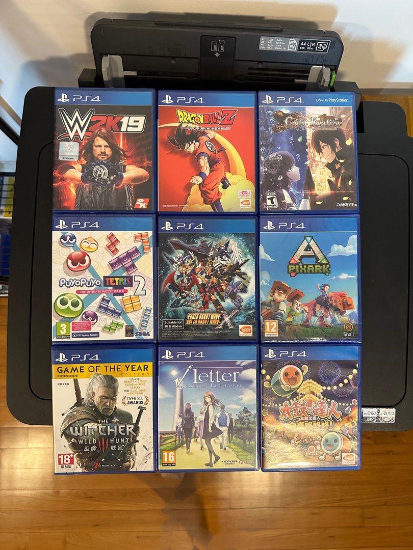 PS4 game W2K19 / Dragonball z / Code realisation / Puyo Puyo Tetris 2 ...