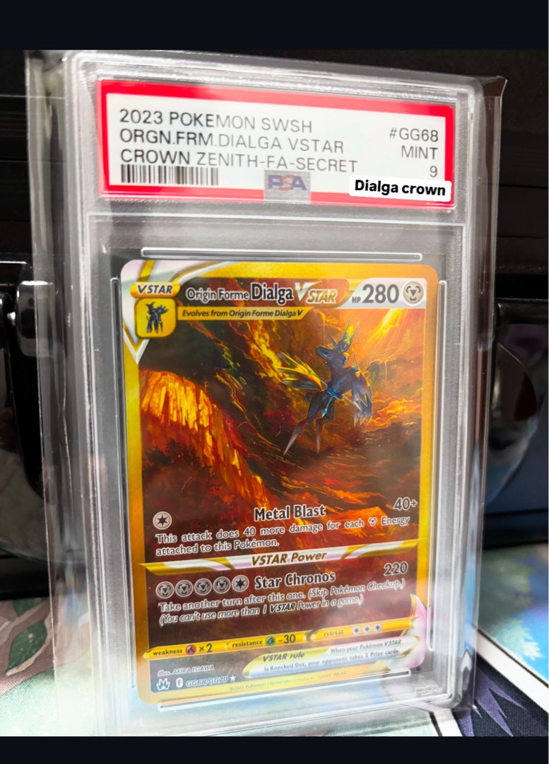 PSA 9 Dialga Crown Zenith, Hobbies & Toys, Toys & Games on Carousell