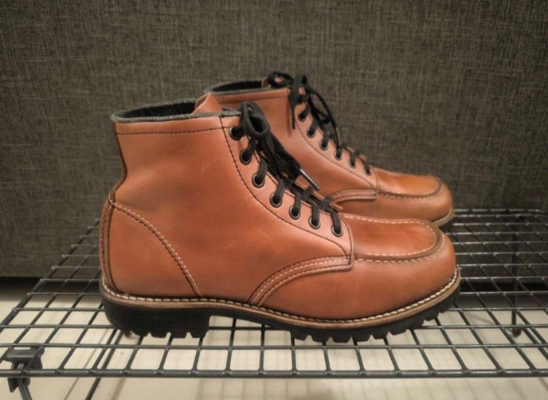 RARE COLOUR Hawkins Moc Toe Leather Boots UK8.5 US9 27cm Welcome to Try ...