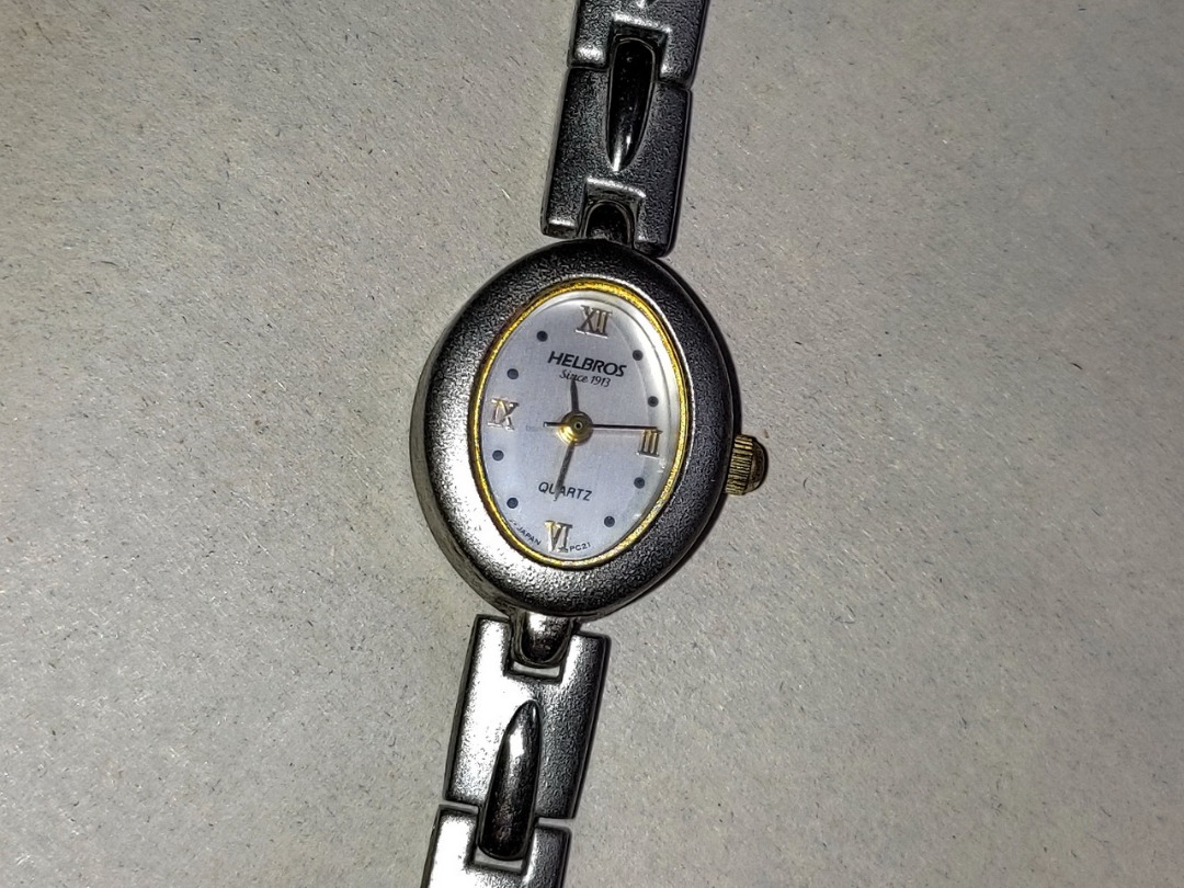 [Rare Vintage 1981] Helbros Ladies Watch Japan PC21Stainless Stain ...
