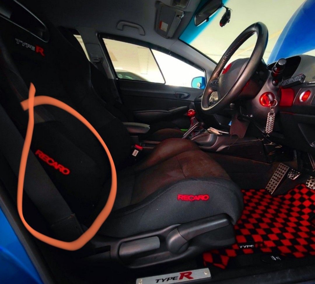 Recaro seat side protector (pair) Honda civic fd2r, Car Accessories ...