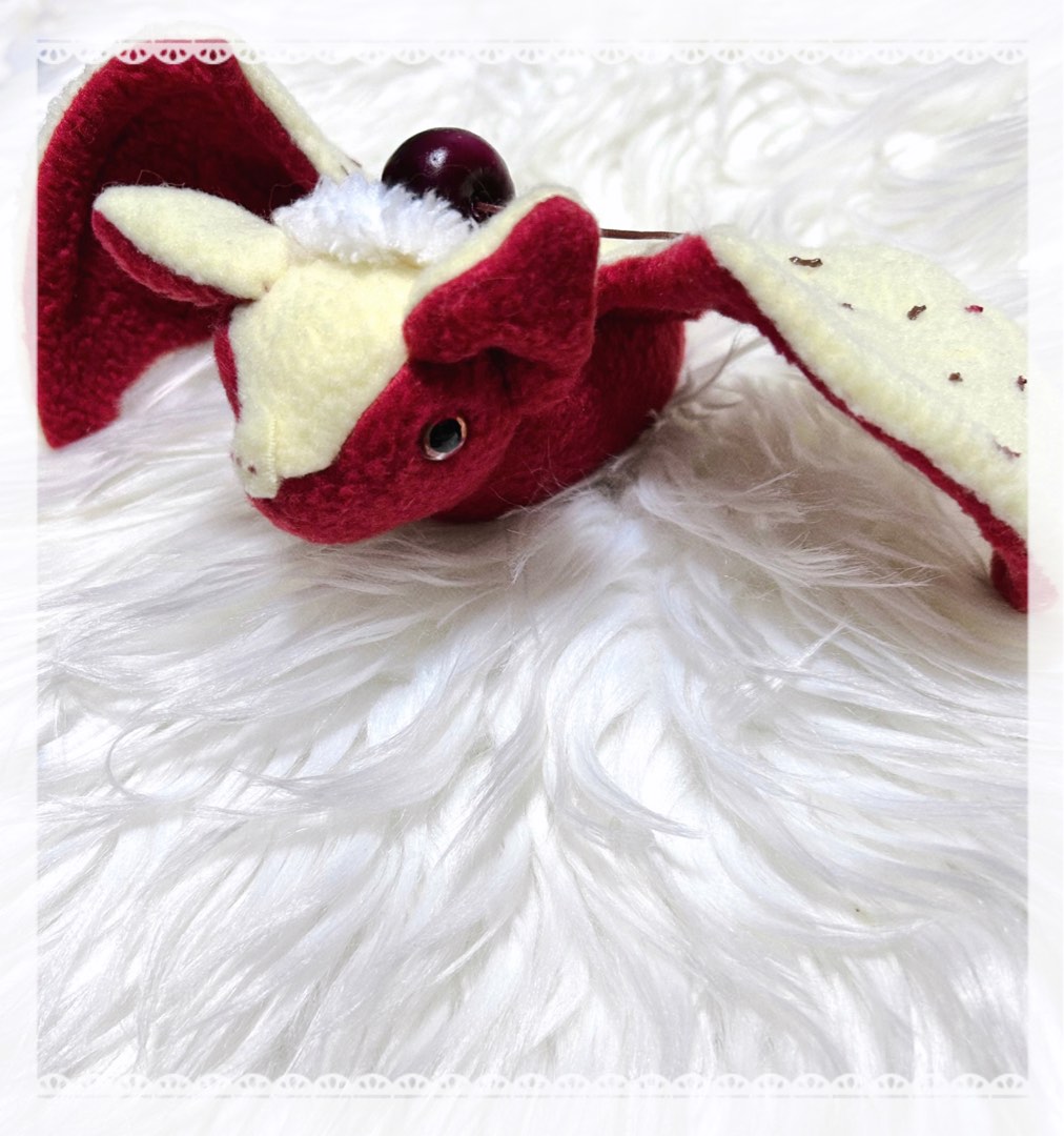 Red Velvet cupcake bat plushie, Hobbies & Toys, Toys & Games on Carousell