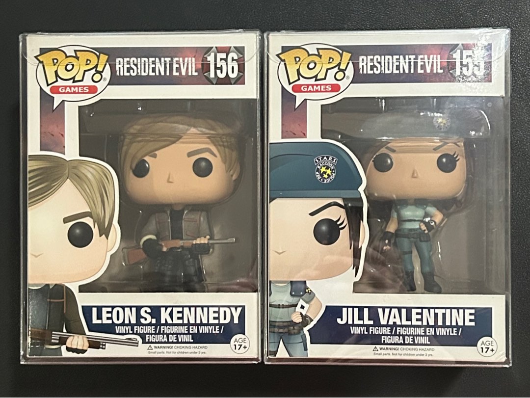 Resident Evil Funko Pops (Leon, Jill) vaulted lot, Hobbies & Toys, Toys ...