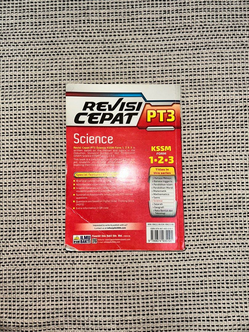REVISI CEPAT PT3 SCIENCE, Hobbies & Toys, Books & Magazines, Textbooks ...