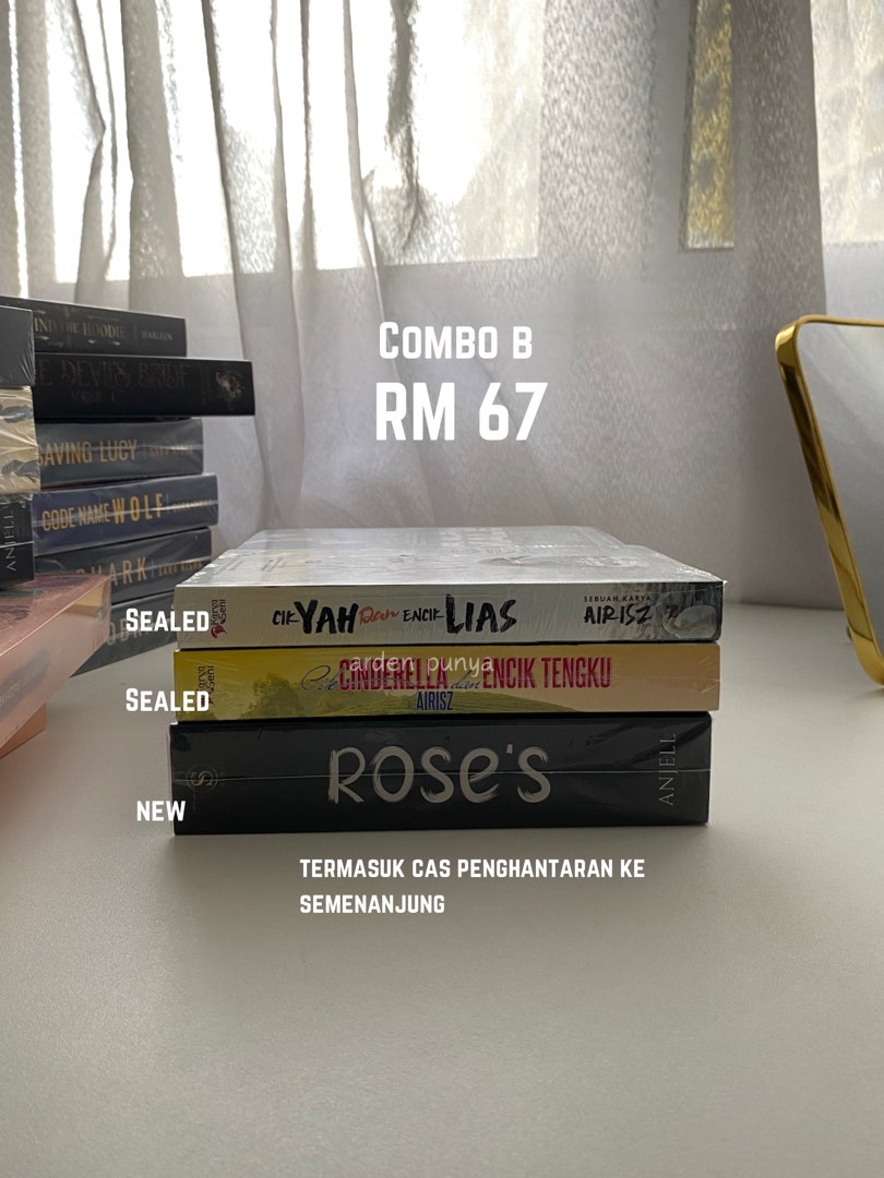 ROSE'S ANJELL COMBO 3 NOVEL MELAYU, Hobbies & Toys, Books & Magazines ...