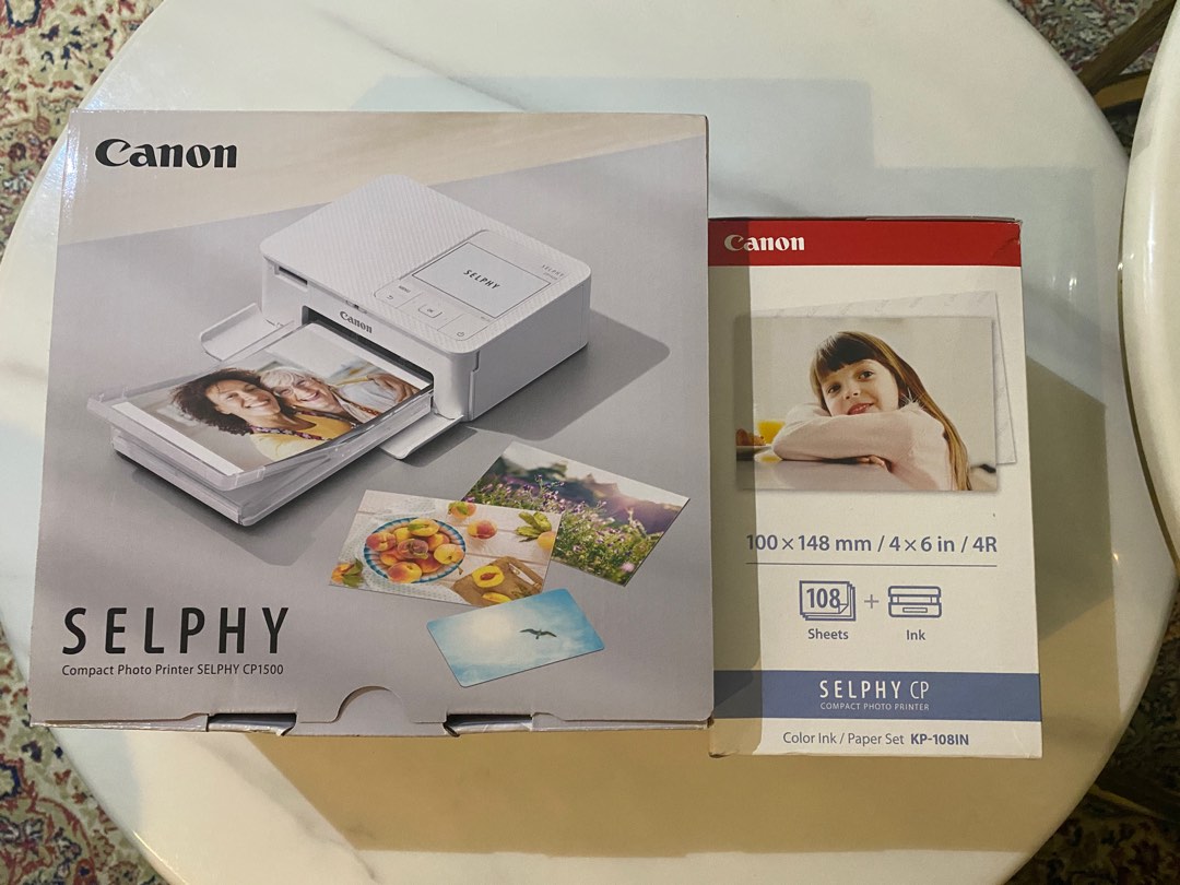 SELPHY CP1500 (WHITE) + RP108 BUNDLE Photo printer, Computers & Tech ...