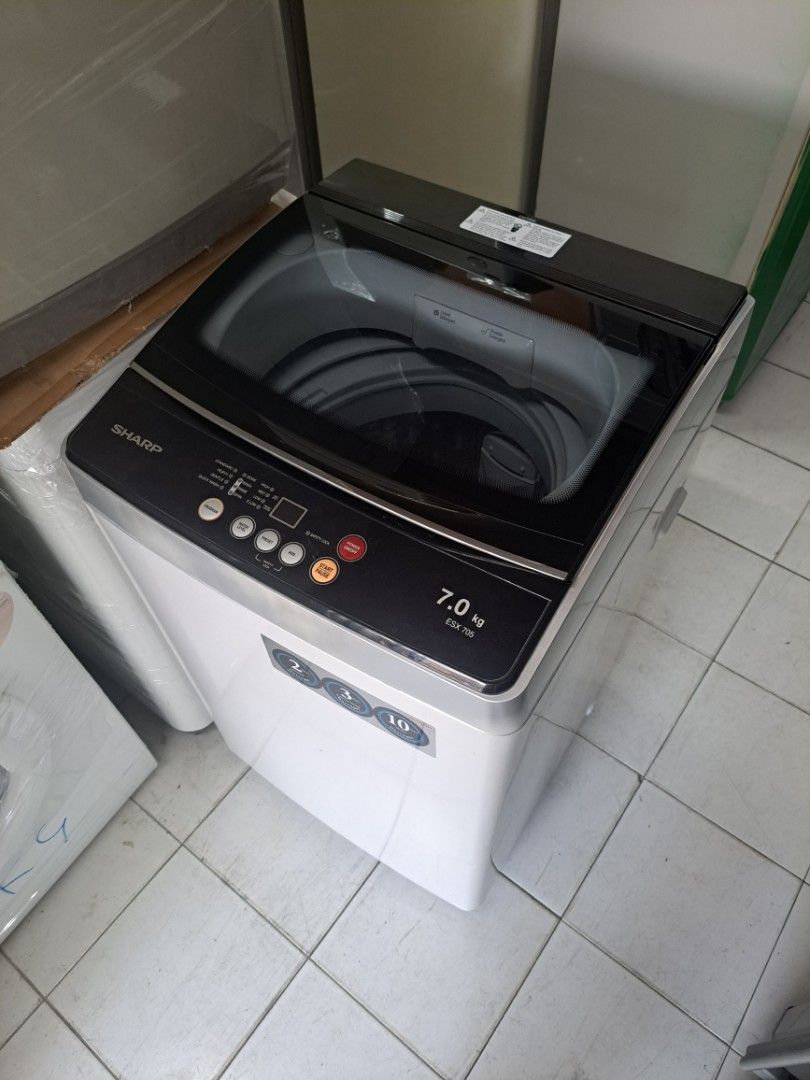 SHARP 7kg full automatic warning machine one month warntey ada, TV & Home Appliances, Washing ...