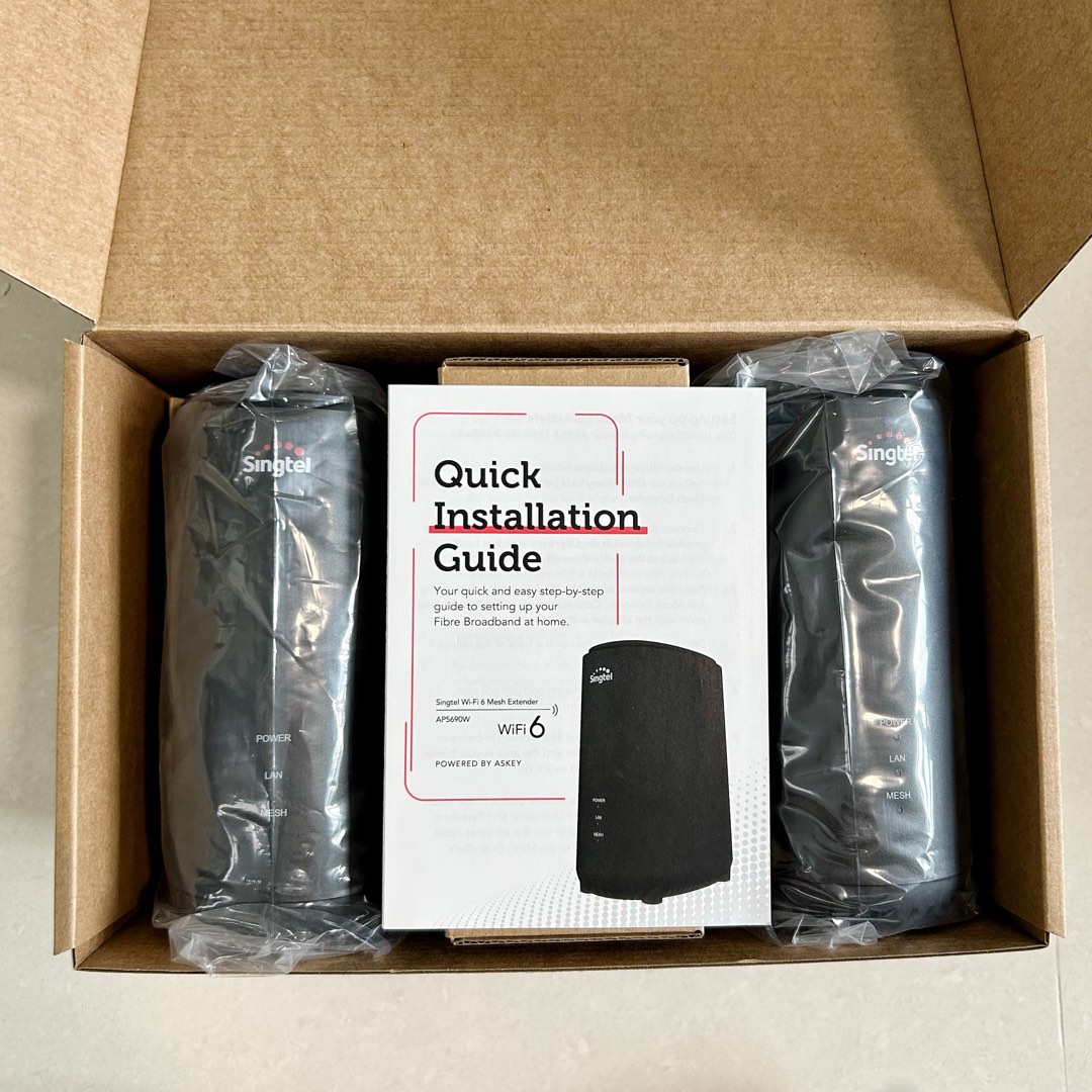 SingTel Wi-Fi 6 Mesh Extender (Dual-Pack), Computers & Tech, Parts ...